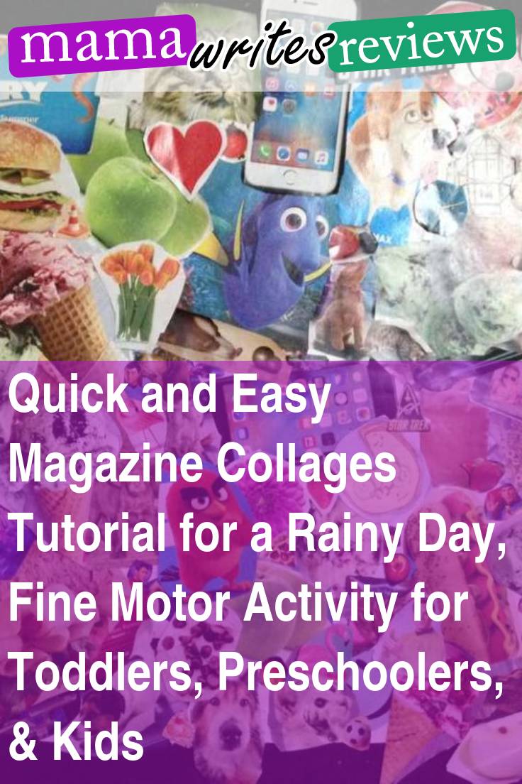 Quick and Easy Magazine Collages Tutorial for a Rainy Day, Fine Motor ...